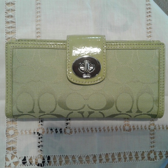 Coach | Bags | Coach Signature Celadonlime Wallet New With Tag | Poshmark